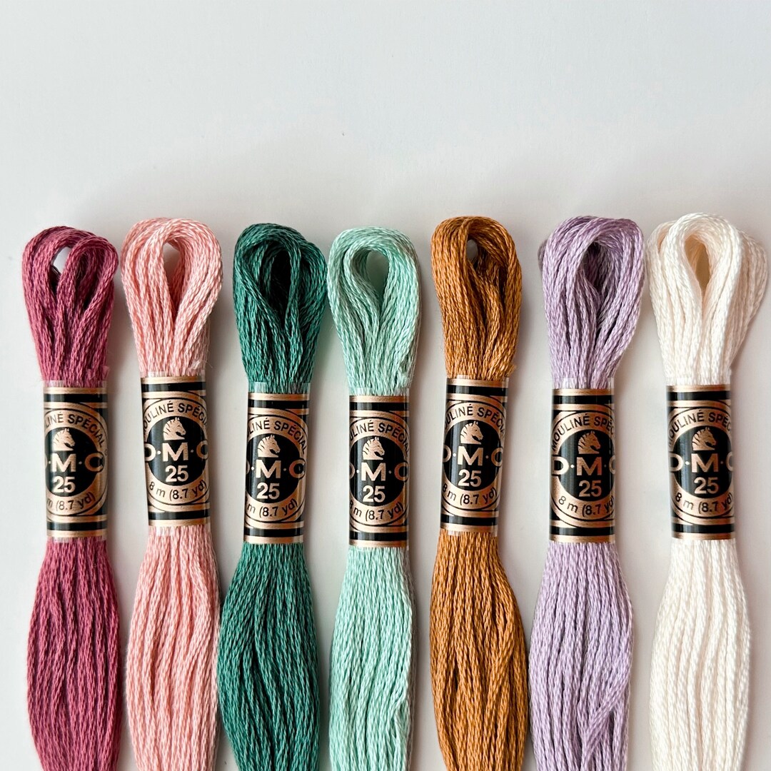 Dreamy Florals DMC Embroidery Floss Palette, 6-ply Cotton, 7 Skeins - Etsy