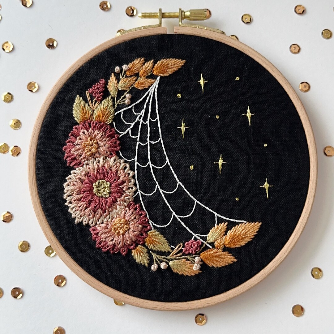 Moody Florals Embroidery Pattern - PDF Digital Download - Etsy