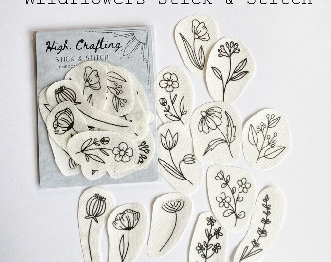 Flowers and Leaves Stick & Stitch DIY Embroidery Patterns for - Etsy
