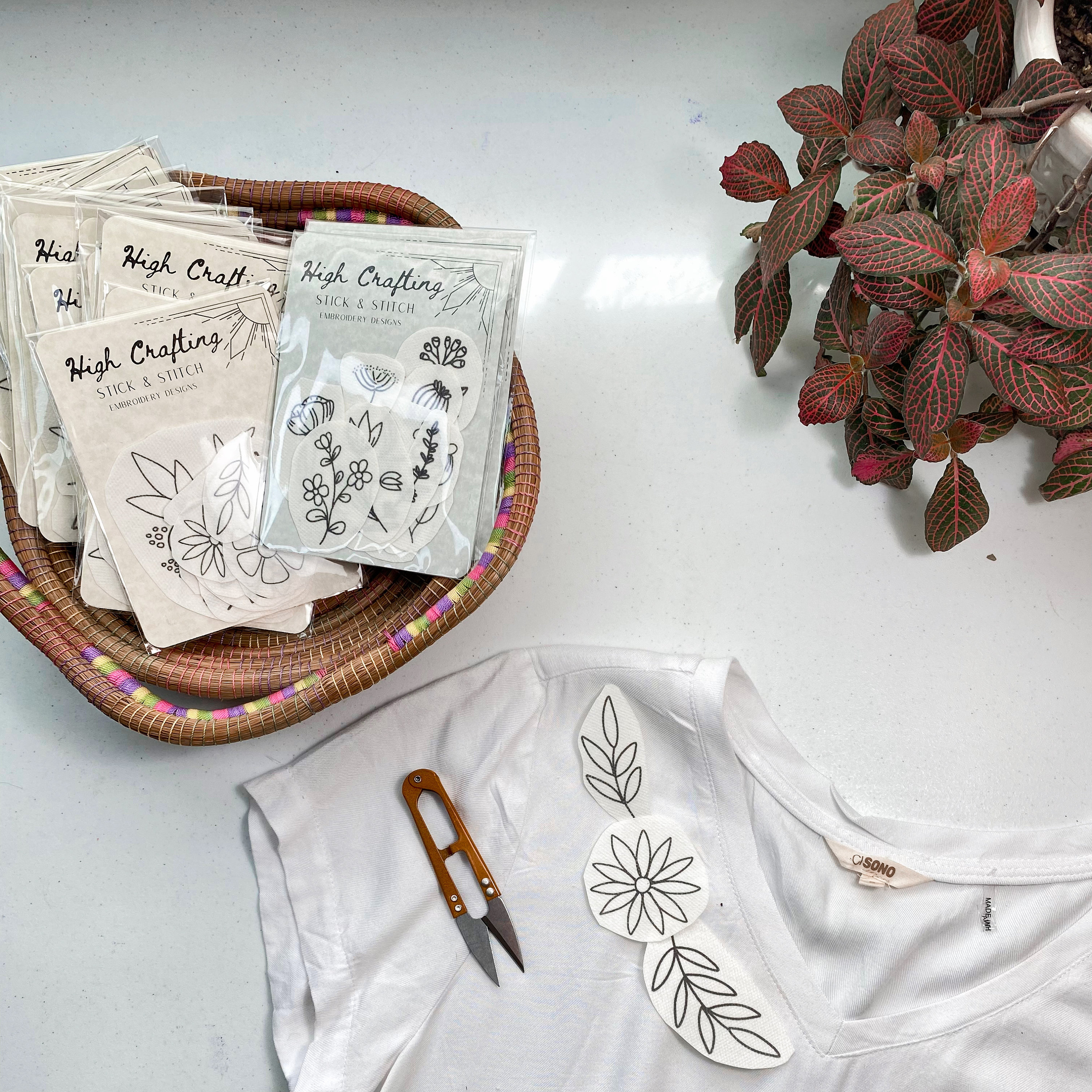 Flowers and Leaves Stick & Stitch DIY Embroidery Patterns for - Etsy