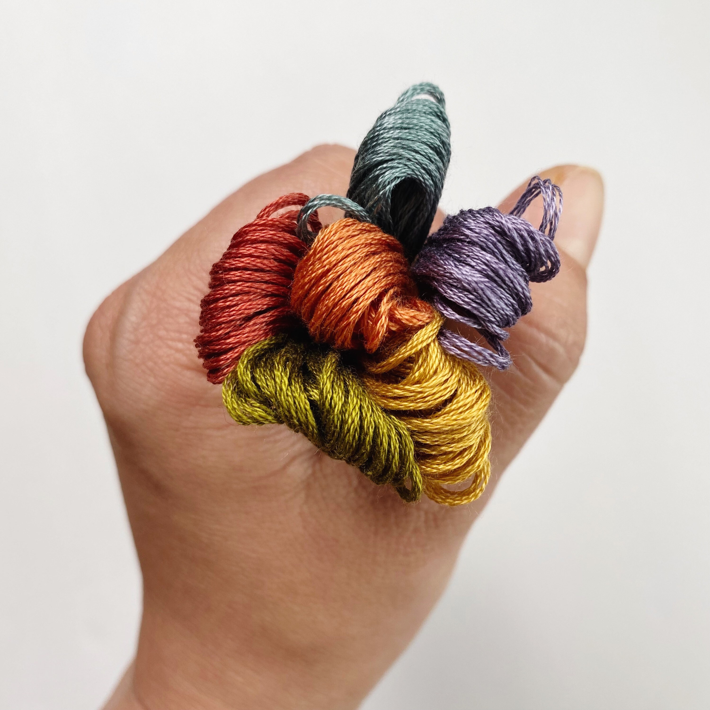 Wild Flowers DMC Thread Palette, 6 Skeins Cotton Embroidery Floss, 6 ...