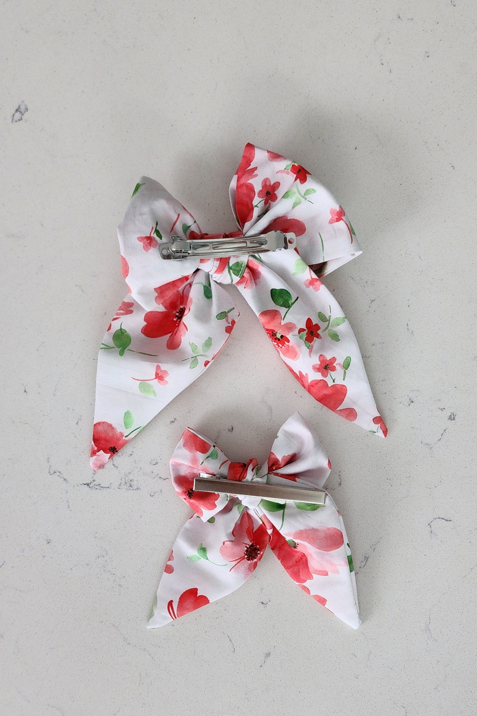 The Poppy Bow - Handmade Bow Clip - Hair Bow - Floral Bow - Handmade ...