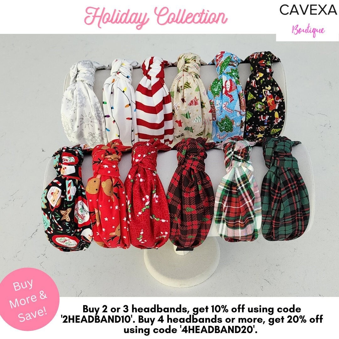 The Holiday Collection Knotted Headband - Knotted Headband, Christmas ...