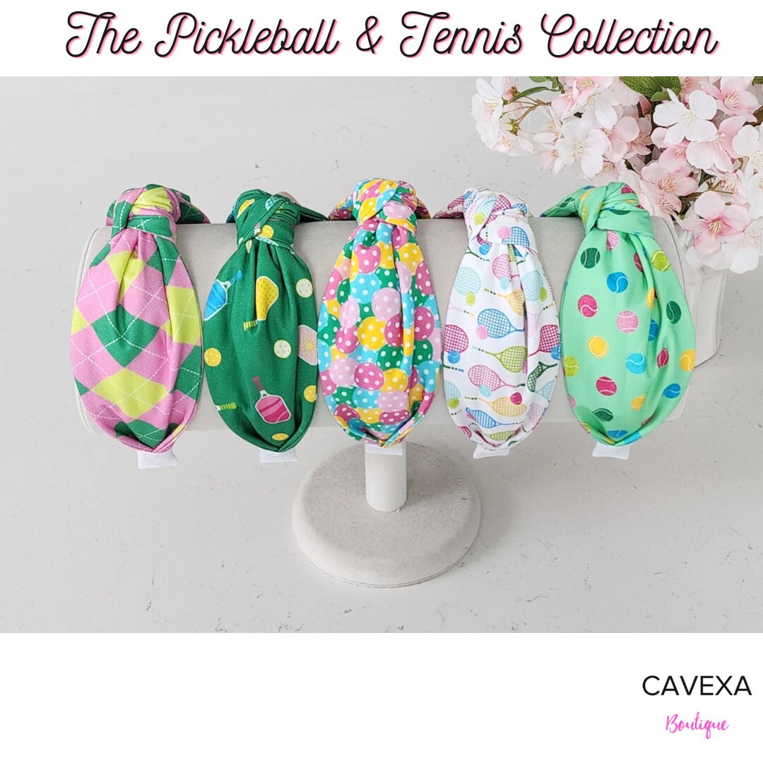 The Pickleball & Tennis Collection Headband - Knotted Headband, Hard Knot Headband, Pickleball ...