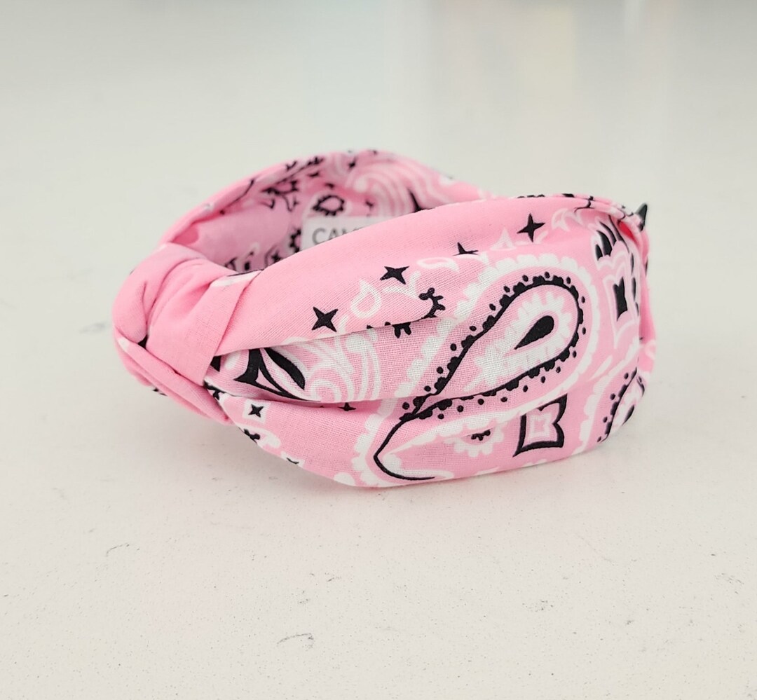 The Light Pink Bandana Knotted Headband - Knotted Headband, Knot ...