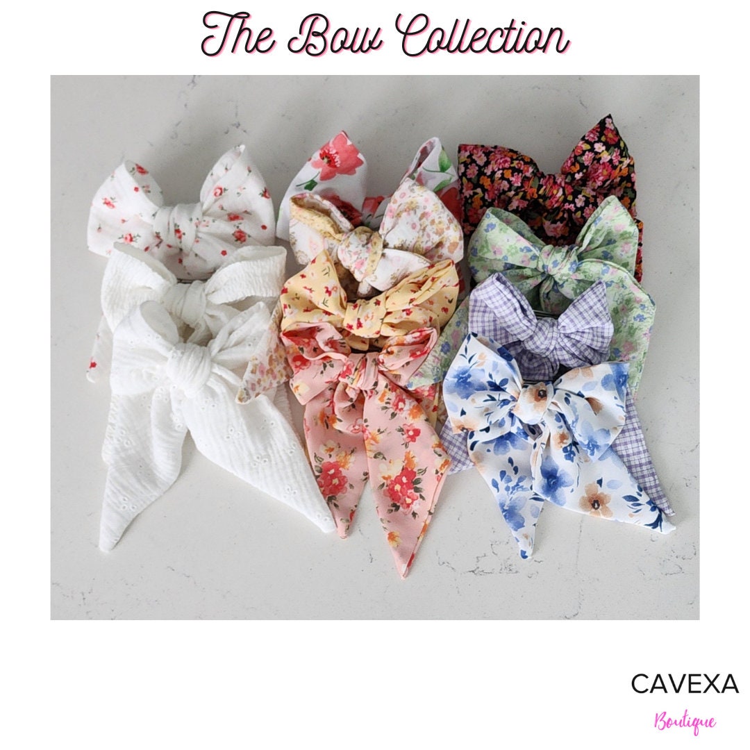 The Poppy Bow - Handmade Bow Clip - Hair Bow - Floral Bow - Handmade ...