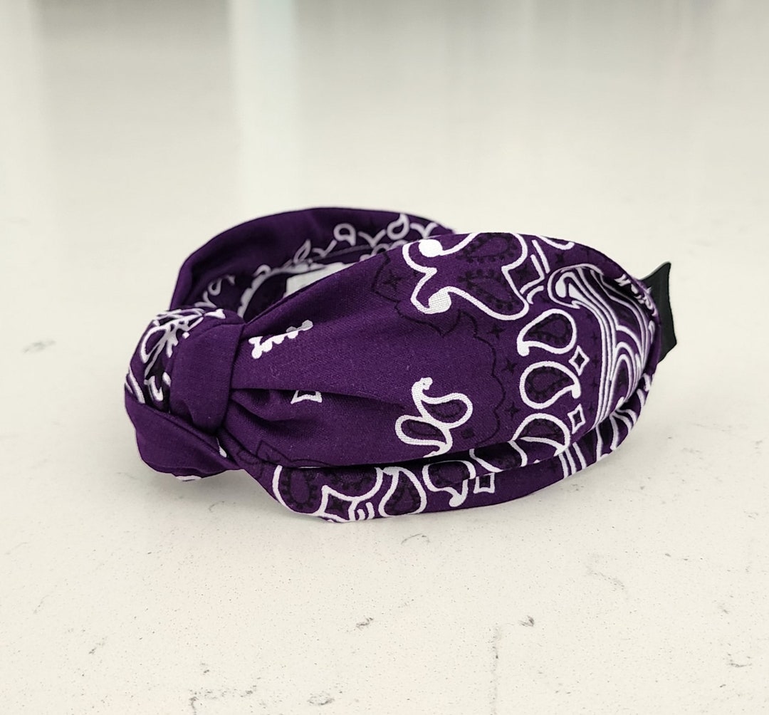 The Plum Bandana Knotted Headband - Knotted Headband, Knot Headband ...