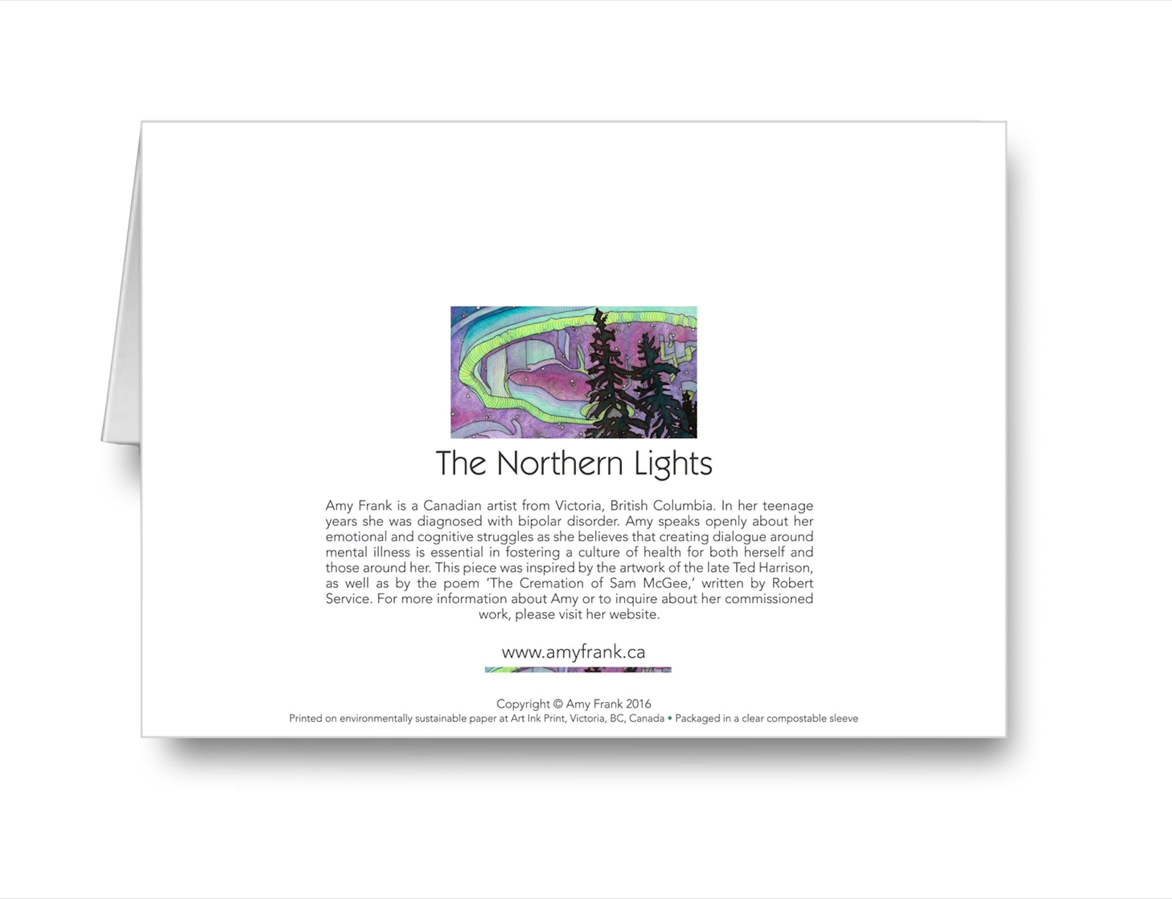 The Northern Lights - Greeting Card / Art Card - Etsy