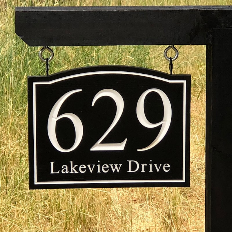Double Number Address Sign - Etsy