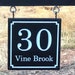 Hanging Address Sign, Driveway Address Sign, Signpost Sign, Wood Grain ...