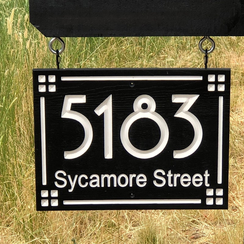 Lamppost Address Sign - Etsy