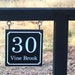 Hanging Address Sign, Driveway Address Sign, Signpost Sign, Wood Grain ...