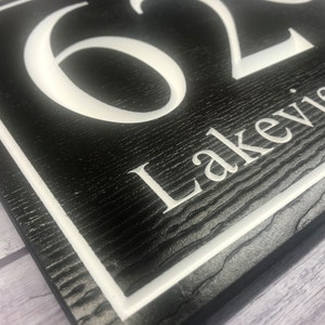 Hanging House Number Sign, Driveway Address Sign, Signpost Sign, Wood ...