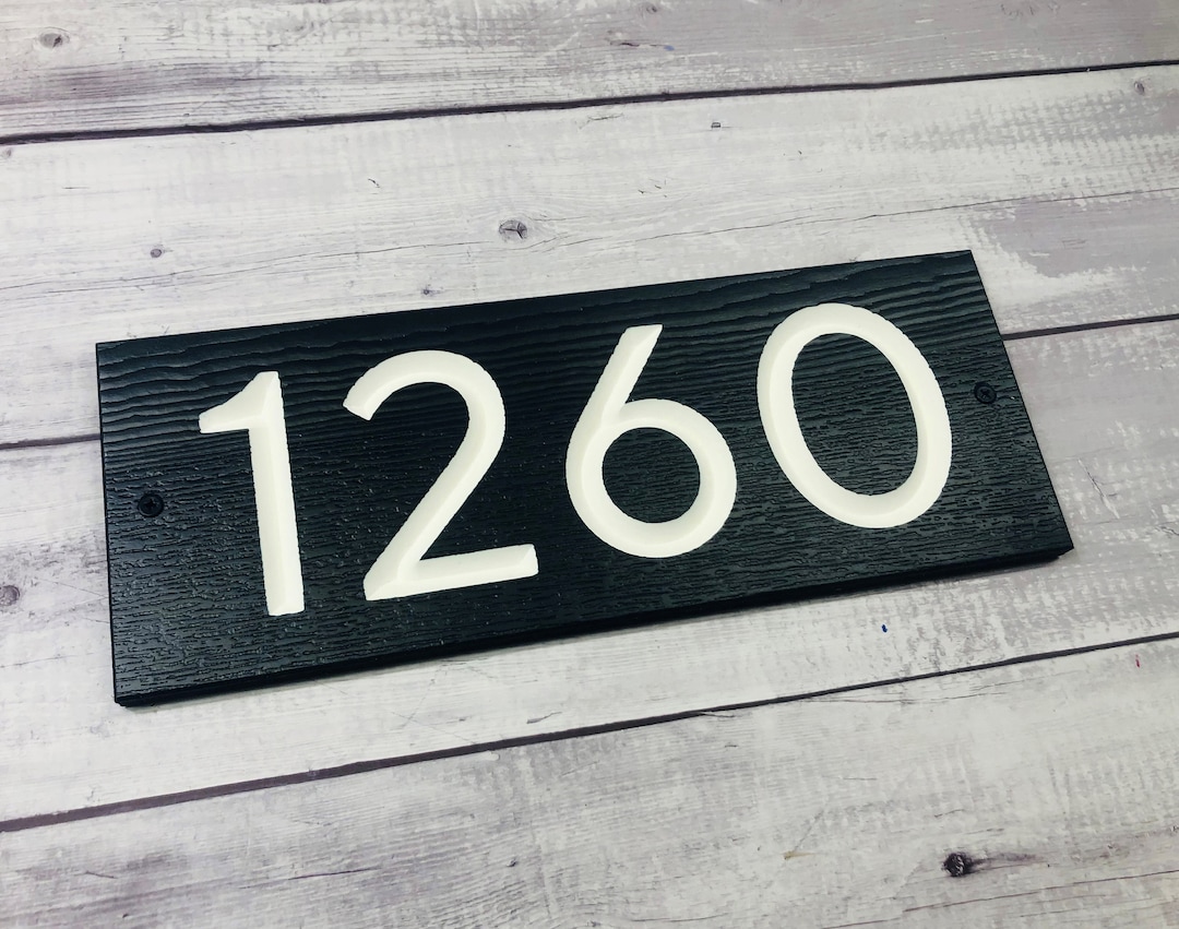 Address Sign, House Number, Simple Address Plaque, Farmhouse Porch ...