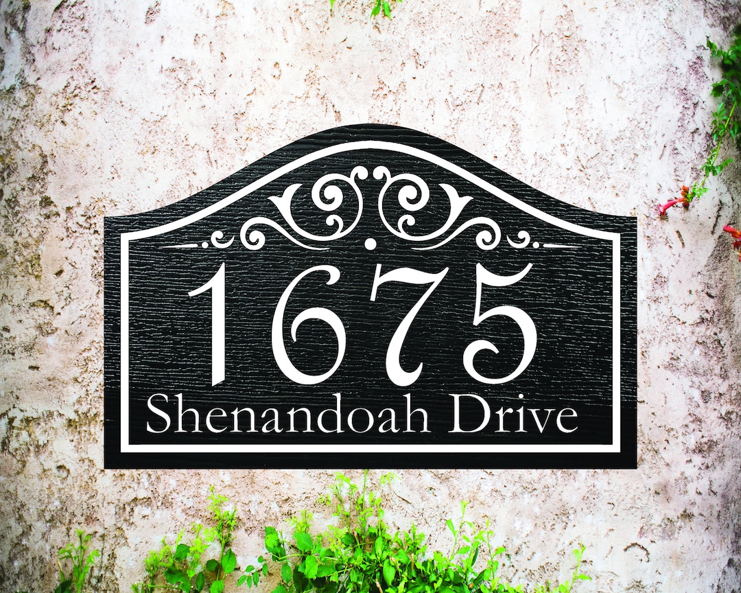 French Colonial Address Sign, House Number Sign, Creole Style Address ...