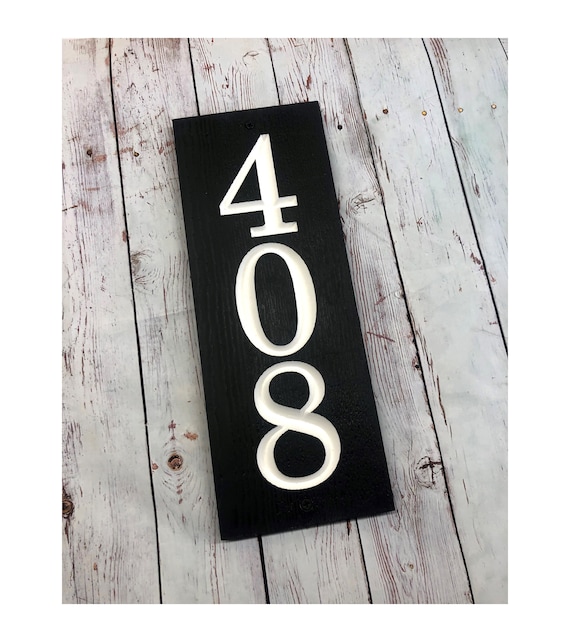 Vertical Address Sign House Number Simple Address Plaque - Etsy