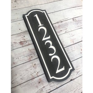 House Number Sign, Vertical Address Sign, Address Number Sign, Outdoor ...