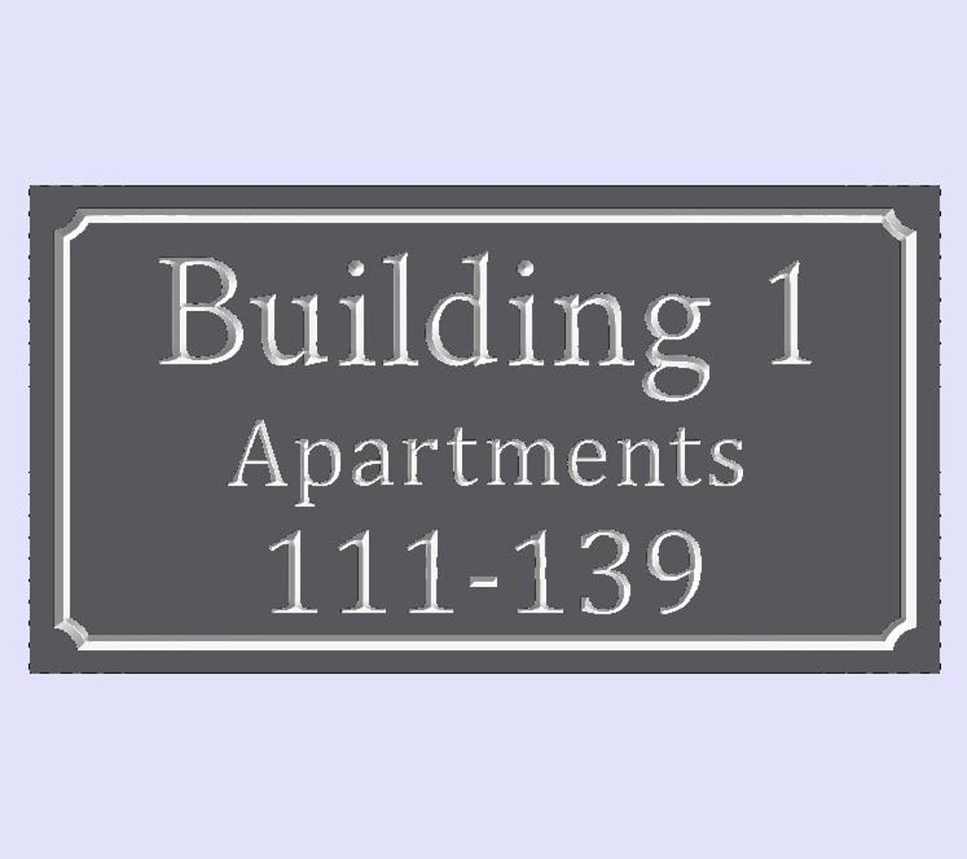 Apartment Address Sign, Apartment Building Number Sign, Apartment ...