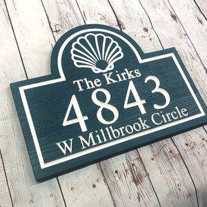 Coastal Address Sign, Nautical House Number Sign, Address Sign Outdoor ...