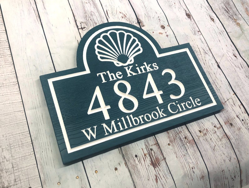 Coastal Address Sign Nautical House Number Sign Address Sign - Etsy
