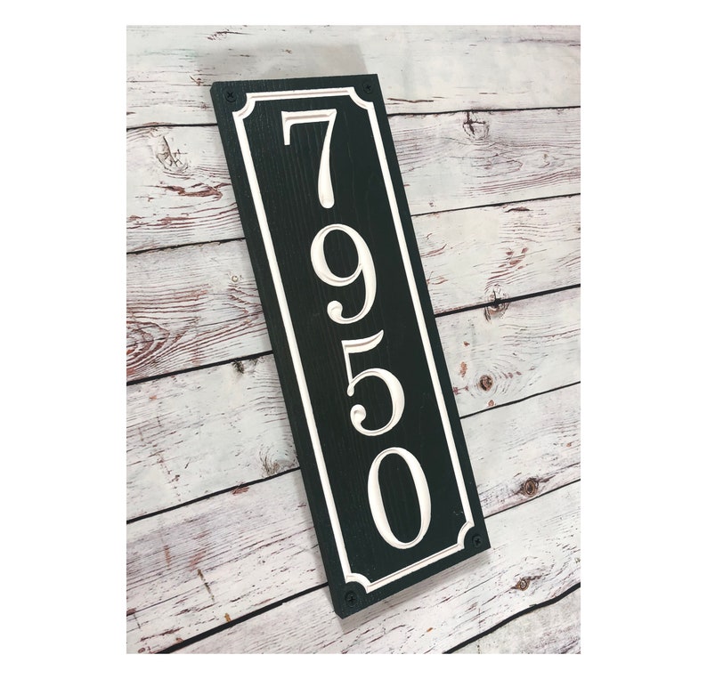 Vertical House Number Sign Address Sign Address Number Sign - Etsy