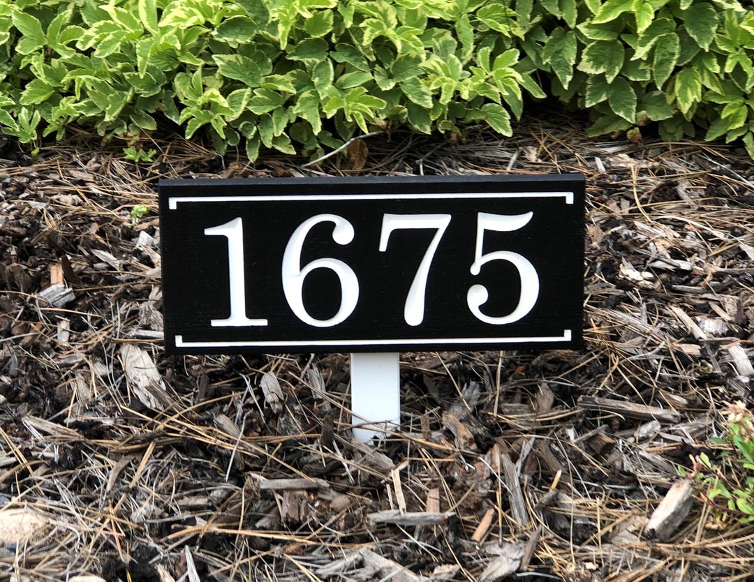 Yard Address Sign, House Number Sign With Stake, Yard Address Sign ...