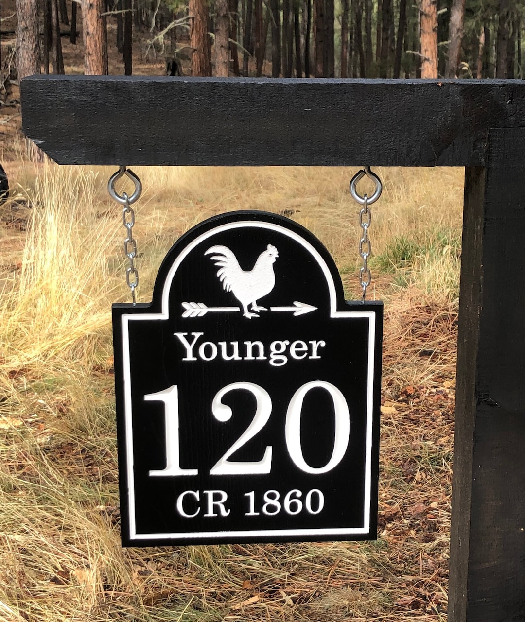 Mailbox Address Sign, Hanging Address Sign, Chicken Address Sign ...