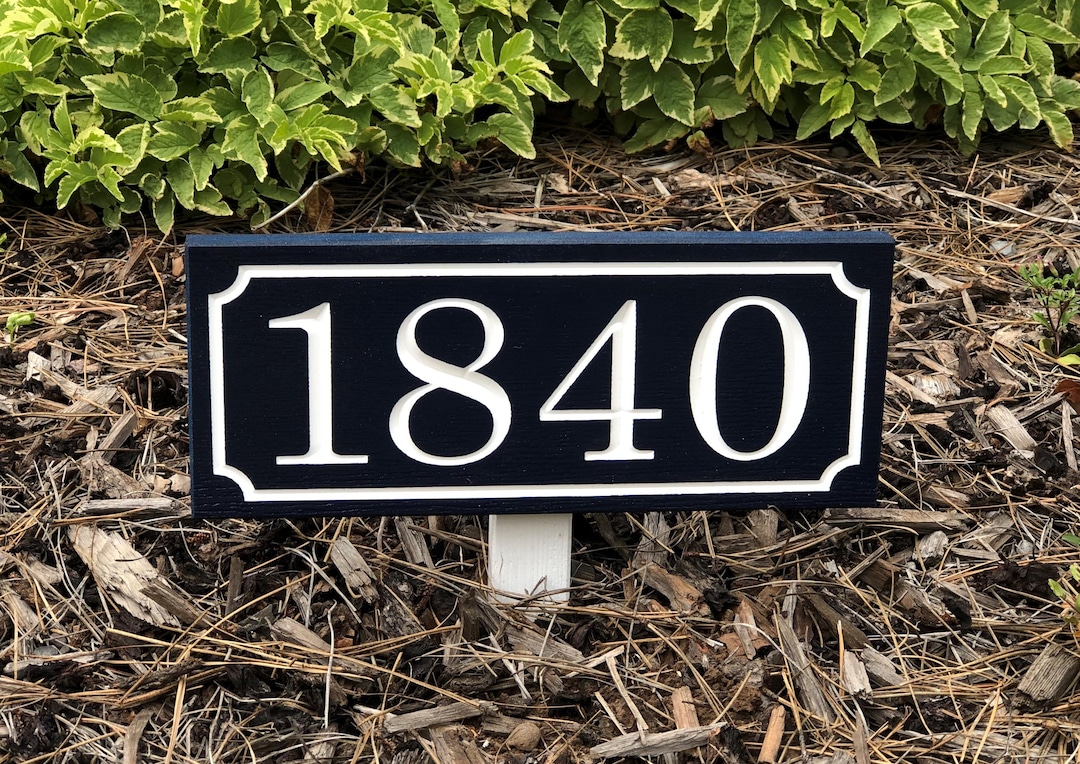 Yard Address Sign, House Number Sign With Stake, Yard Address Sign ...