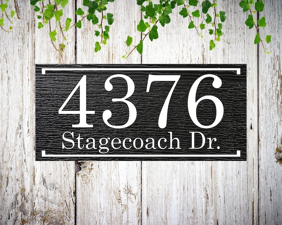 Address Sign House Number Sign Address Sign Outdoor Street - Etsy