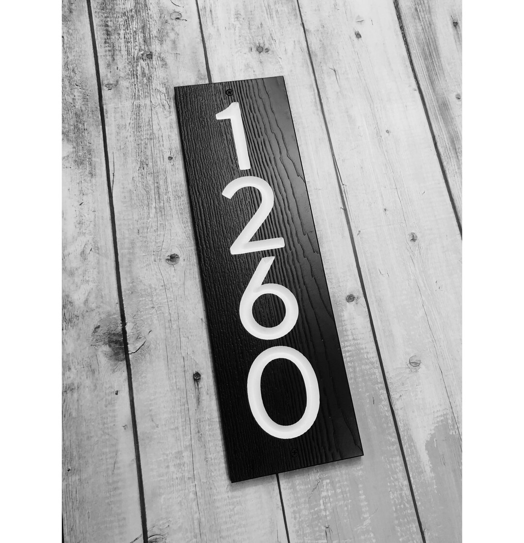 Vertical Address Sign, House Number, Simple Address Plaque, Farmhouse ...