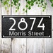 Art Deco Address Sign, House Number Sign, Arts and Crafts House Number ...