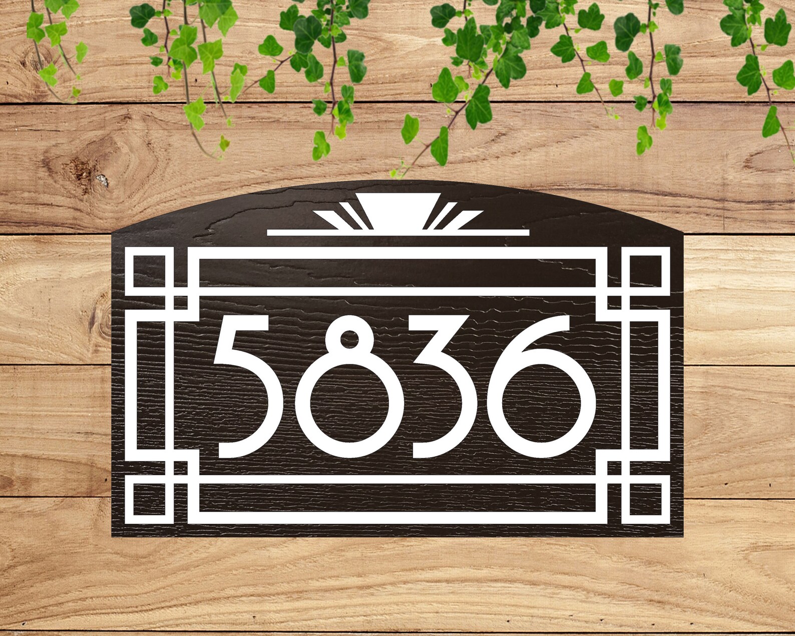 Personalized Art Deco House Number Sign Carved PVC Address | Etsy