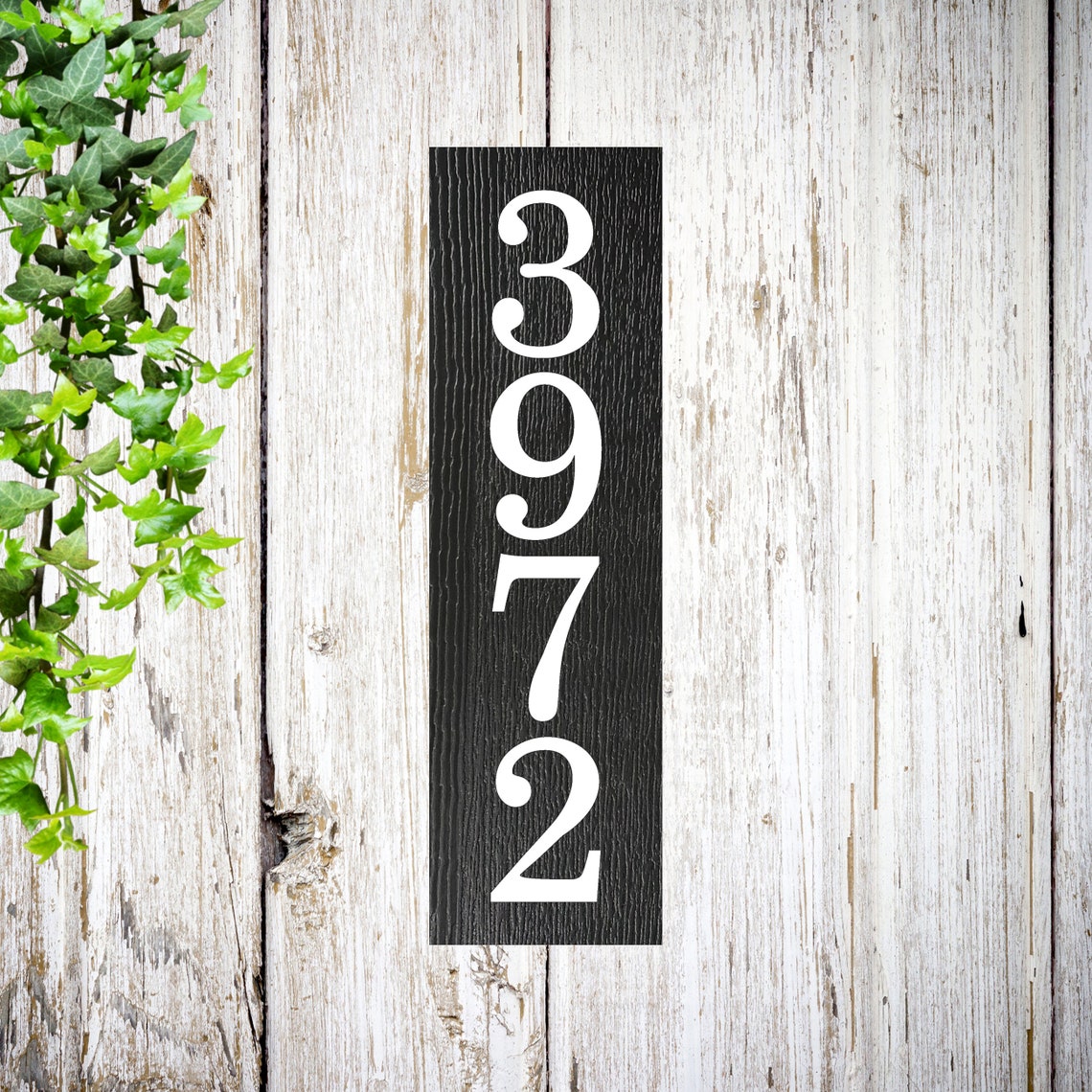 Vertical Address Sign, House Number, Simple Address Plaque, Farmhouse ...