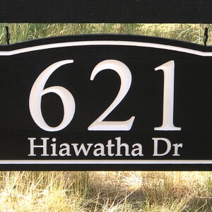 Hanging House Number Sign, Driveway Address Sign, Signpost Sign, Wood ...