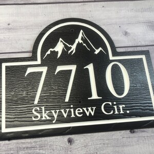 Mountain Address Sign House Number Sign Custom Address Sign - Etsy