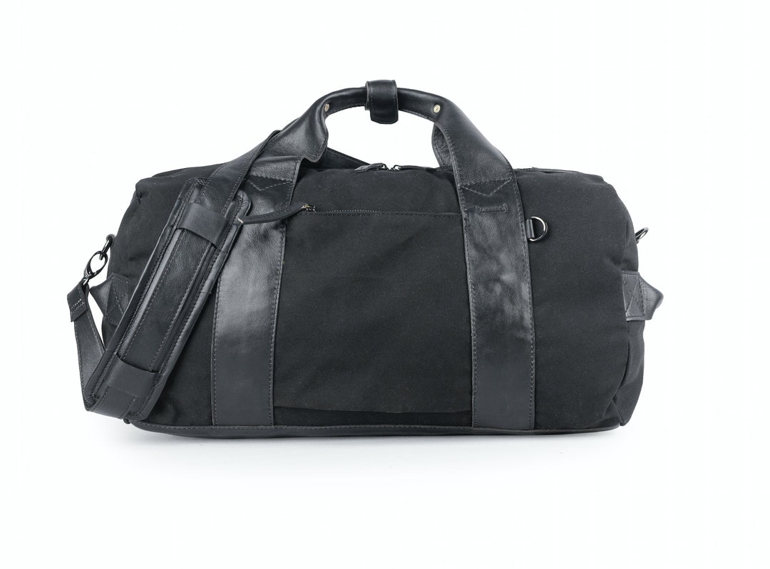 Canvas Weekend and Travel Bag Leather Weekend Bag Handmade - Etsy