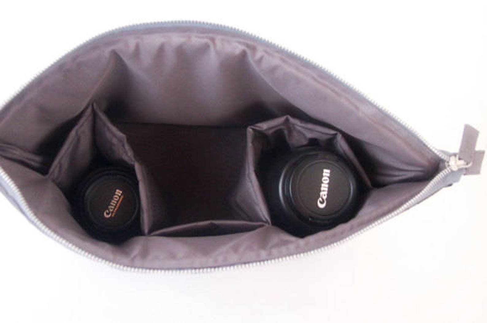 Dslr Camera Bag With Insert, Leather Camera Shoulder Bag, Tote Bag for ...