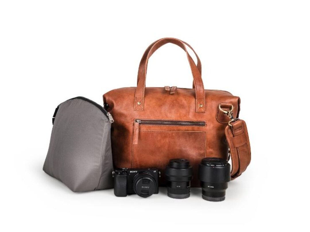 JAPEN Small Camera Bag - in Genuine Leather. SLR Messenger Camera Bag ...