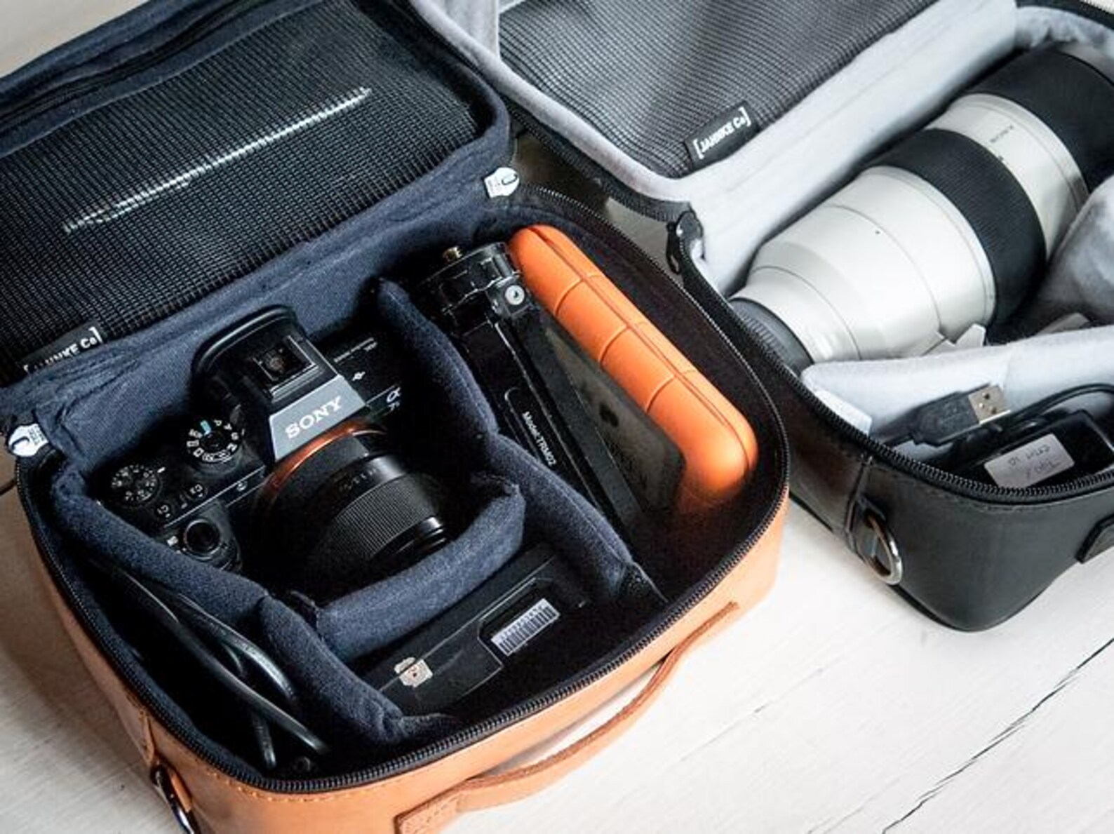 LARAT Small - Dslr Camera Bag Insert, Leather Camera Case and ...