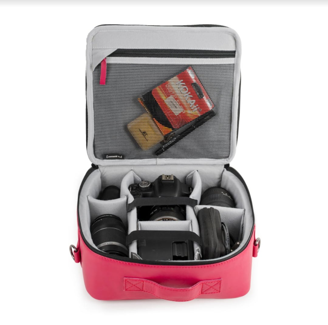 LARAT - Large Dslr Camera Bag Insert, Leather Case and Protection, Lens ...