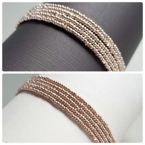 Rose Gold Stack Bracelet for Women Bridesmaid Bracelet Rose Gold ...
