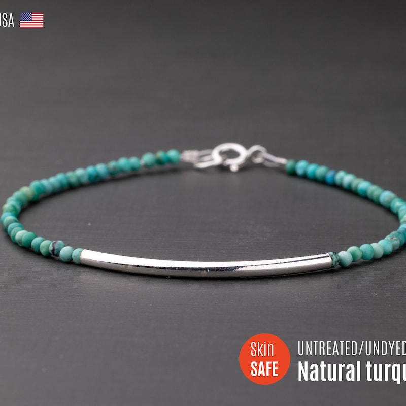 Genuine Turquoise Bracelet - Etsy