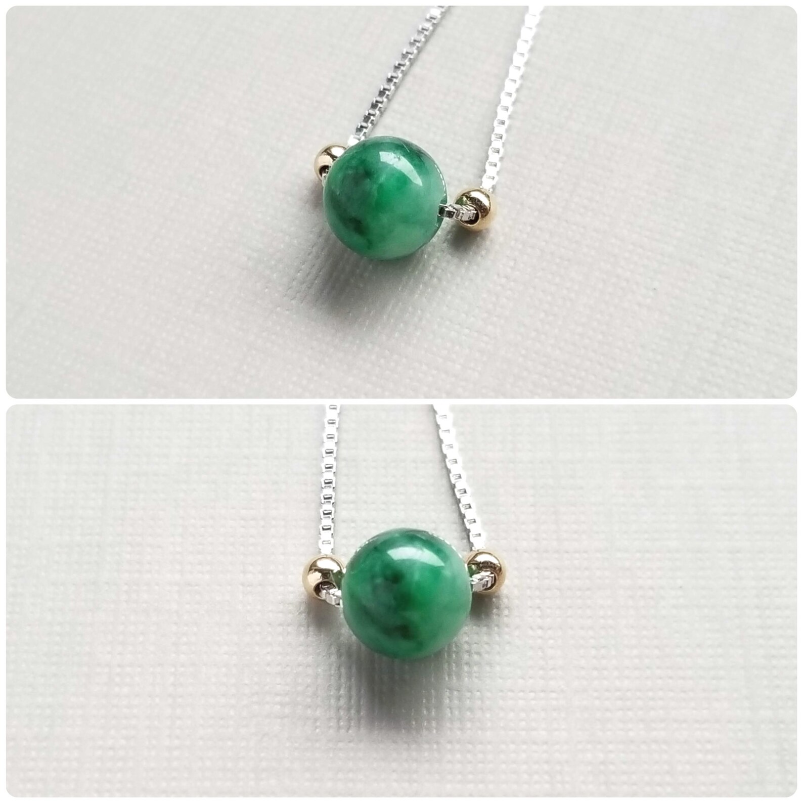 Dainty Jade Necklace for Women Jade Bead Necklace Green Jade | Etsy