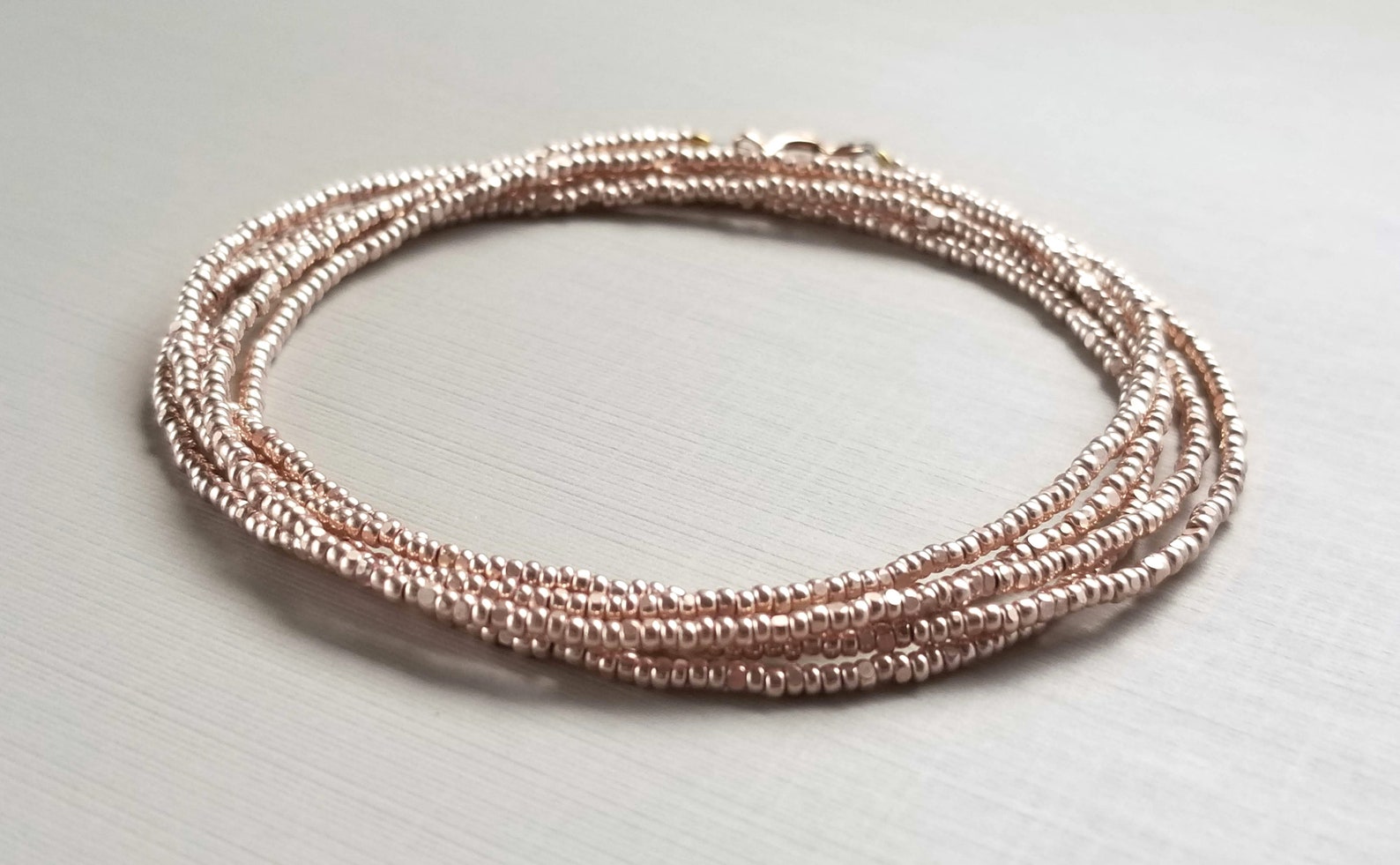 Rose Gold Stack Bracelet for Women Bridesmaid Bracelet Rose - Etsy