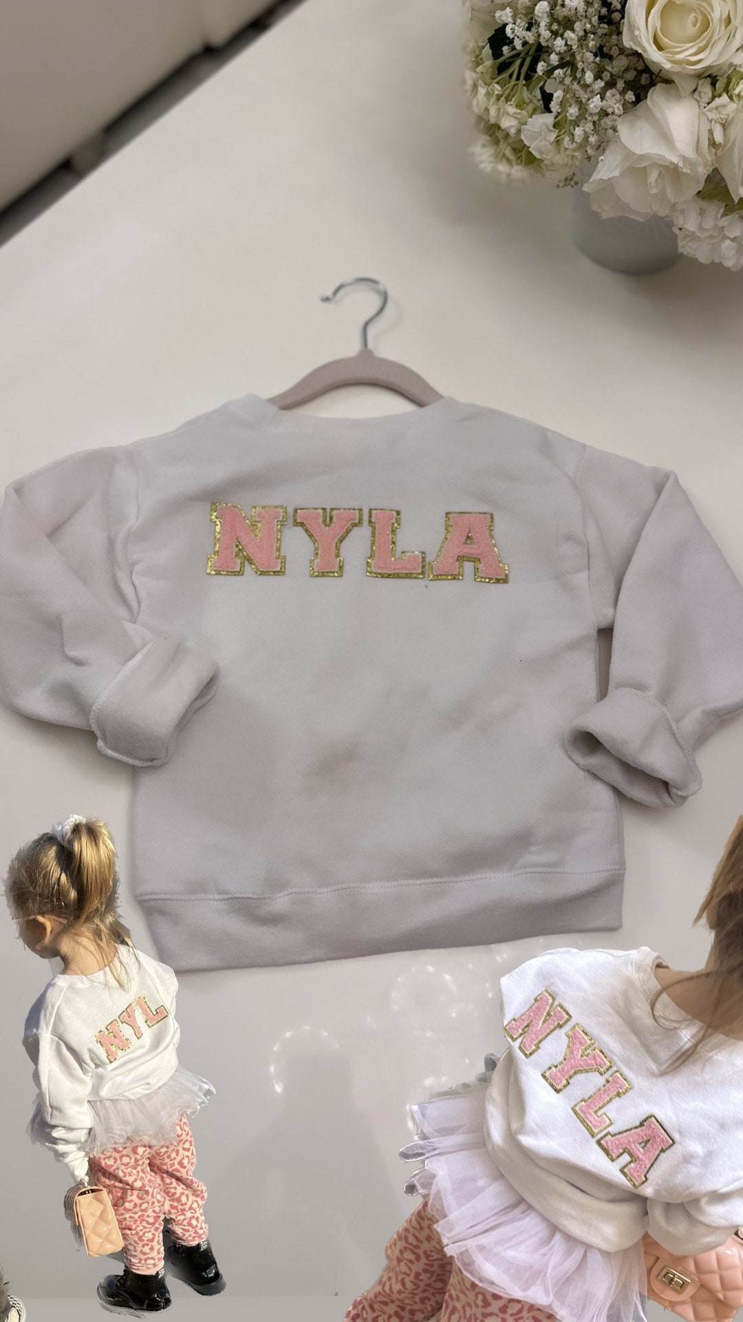 Basic Sweater With Custom Letters Name - Etsy