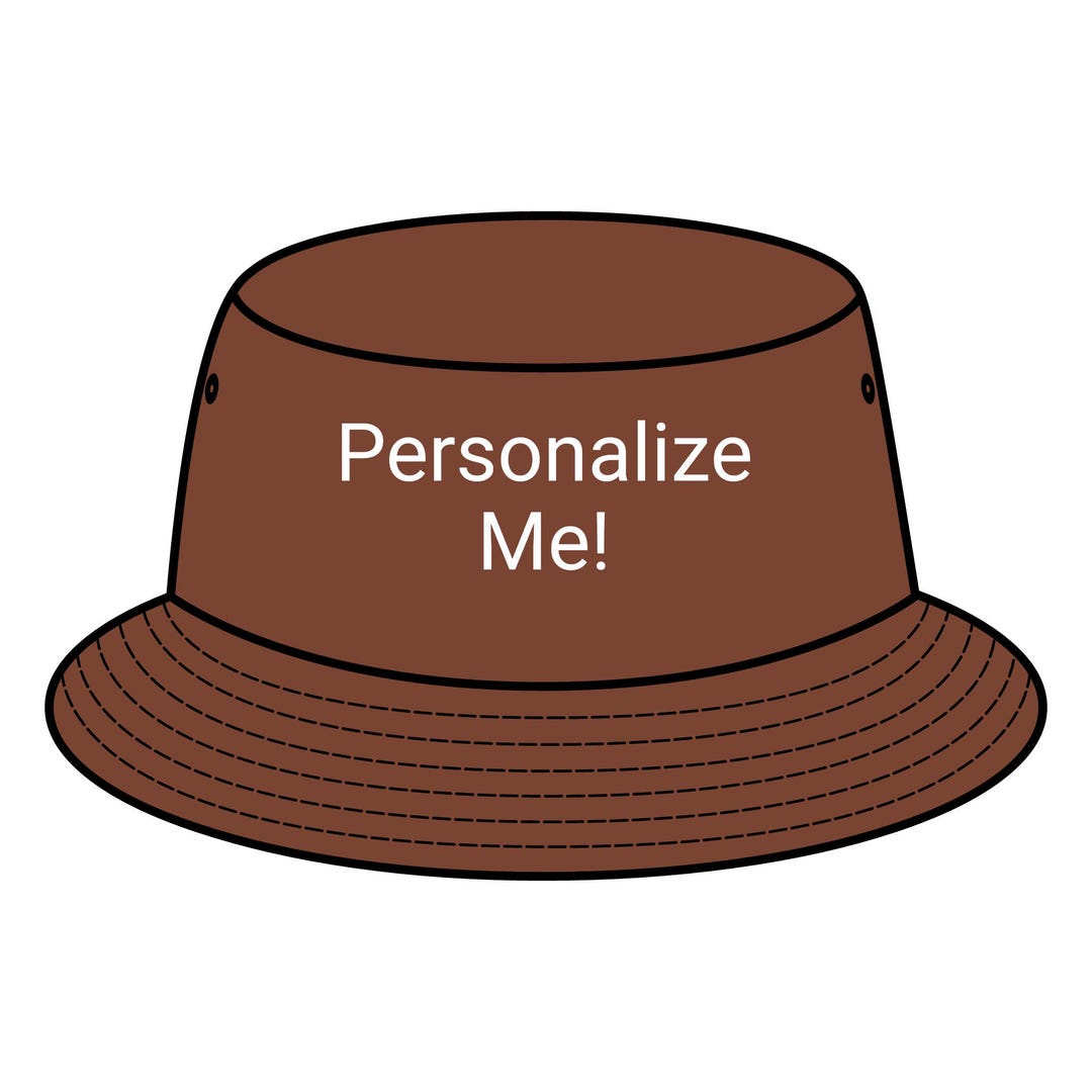 Personalized Bucket Hat - Customizable Name Beach Sun Cap, Summer ...