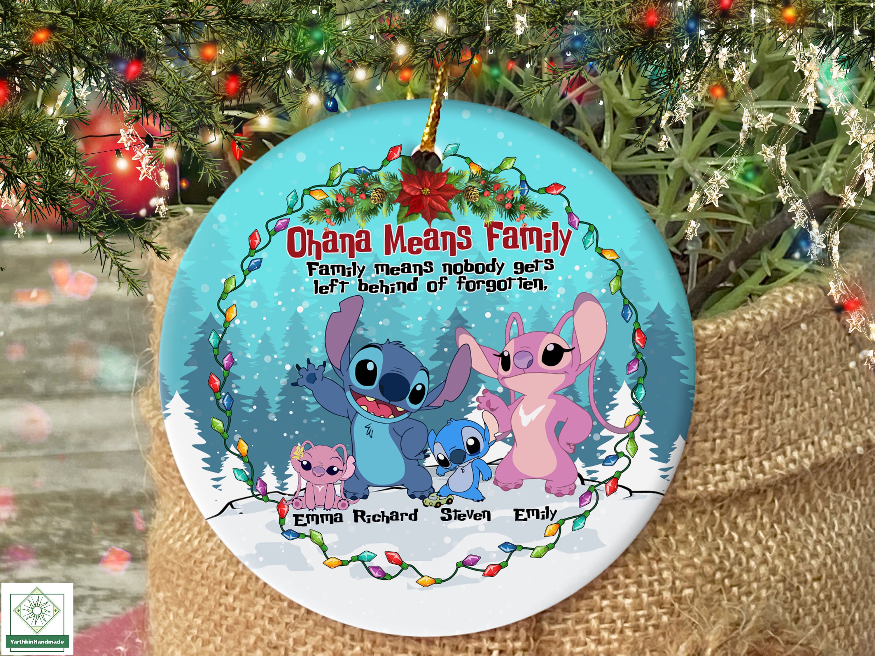 Stitch Family Christmas Ornament Personalized, Stitch and Lilo Ornament ...