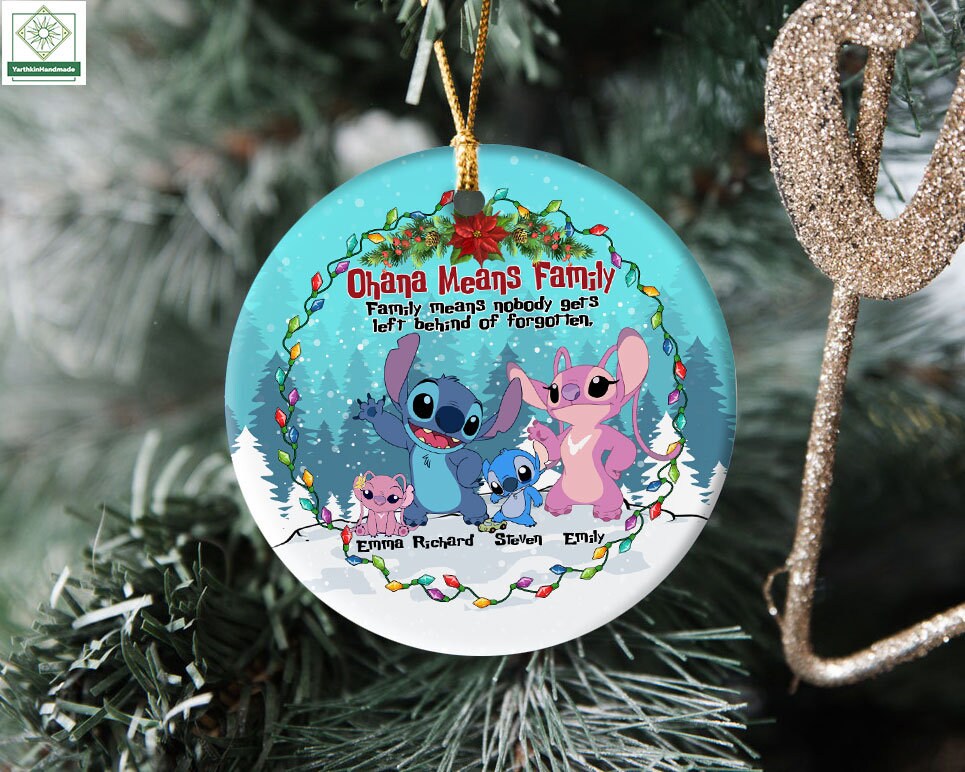 Stitch Family Christmas Ornament Personalized, Stitch and Lilo Ornament ...