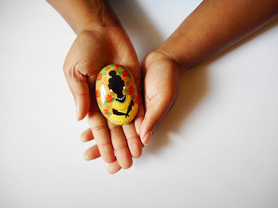 Girl With Red Roses, Paintings on Rocks, Artist Gail Penrice Rogers ...