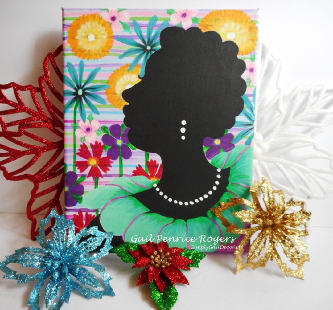 8 X 10 "a Woman of Flowers", Original Paintings by Gail Penrice Rogers ...